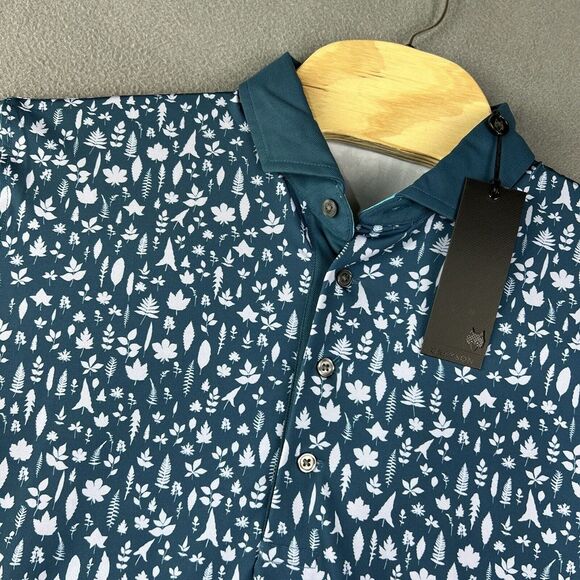 Greyson | Shirts | Greyson Magical Ferns Polo Shirt Mens L Orca ...